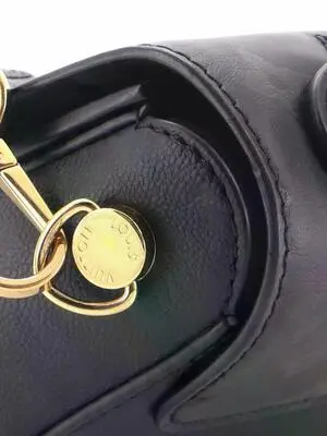 LOUIS VUITTON Monogram Leather Shoulder Bag - Black