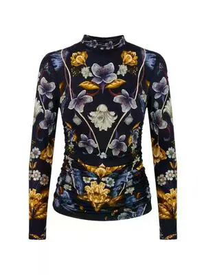 Farm Rio Floral-print Ruched Top