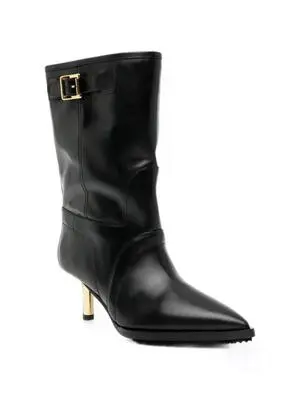 Sacai Pointed-toe Buckled Ankle Boots