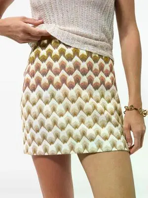 Missoni Zig Zag-knit Metallic Skirt