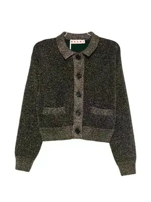 Marni Glitter-effect Button-up Cardigan