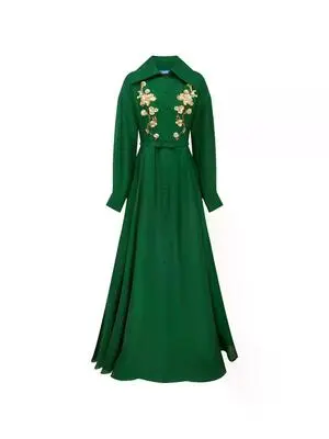 LEO LIN Josephine Floral-embellished Maxi Dress