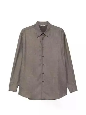 Auralee Light Wool Shirt - Brown