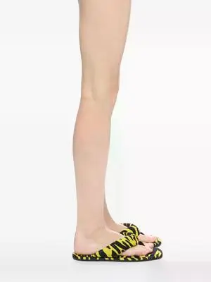 Attico Indie Zebra Print Flat Thong Sandals