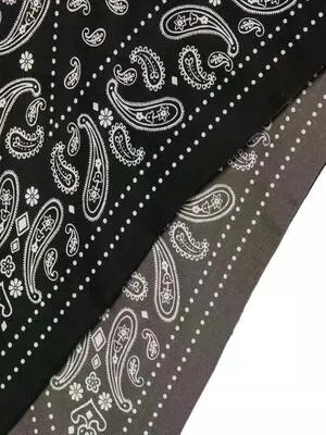 Destin Paisley-print Wool Scarf - Black