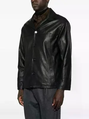 ARMA Jack Leather Button-up Jacket