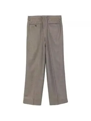 Auralee Pleated Wool Trousers - Brown
