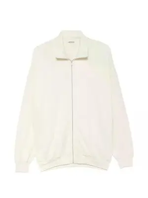 Auralee Cotton Zip-up Sweater - Neutrals