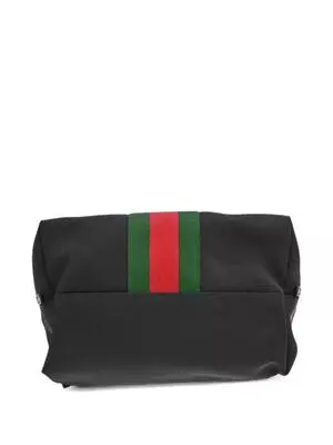 Gucci 1990-2000s Web Stripe Foldover Backpack