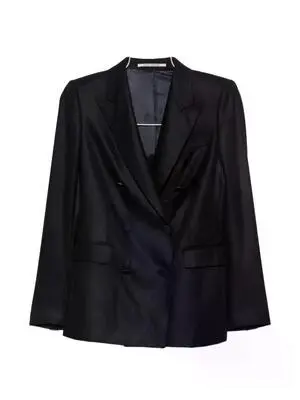 Tagliatore Double-breasted Peaked-lapel Jacket - Black