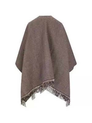 Brunello Cucinelli Herringbone Fringe-trim Poncho