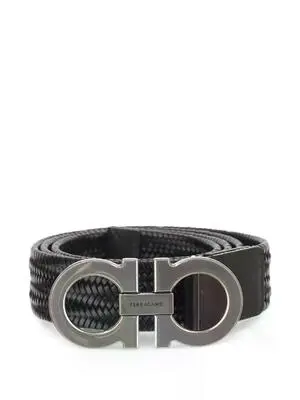 FERRAGAMO Gancini Woven Belt