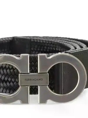 FERRAGAMO Gancini Woven Belt