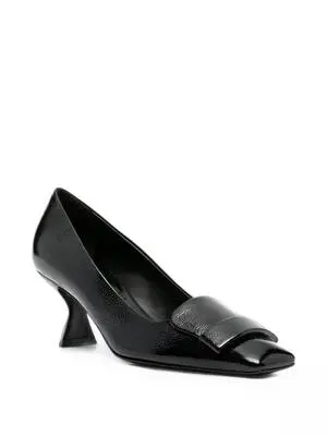 SERGIO ROSSI Buckle-detail Architectural-heel Pumps