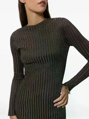 Missoni Ribbed Viscose Lamé Mini Dress