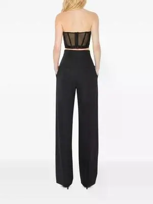 Elisabetta Franchi Mesh-panelled Corset-style Top