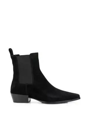 STRATEGIA SHOES Suede Chelsea Boots - Black