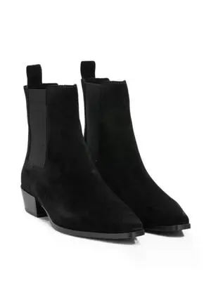 STRATEGIA SHOES Suede Chelsea Boots - Black