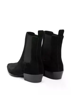 STRATEGIA SHOES Suede Chelsea Boots - Black