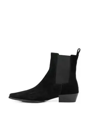 STRATEGIA SHOES Suede Chelsea Boots - Black