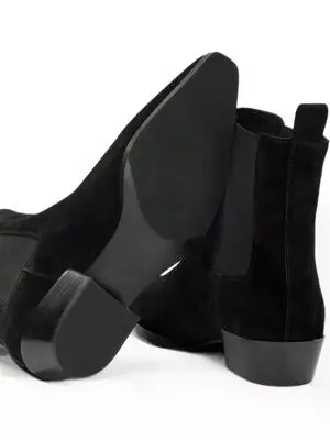 STRATEGIA SHOES Suede Chelsea Boots - Black