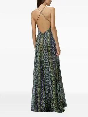 Missoni Long Viscose Dress With Snake Motif