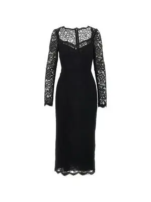 Dolce & Gabbana Floral-lace Midi Dress