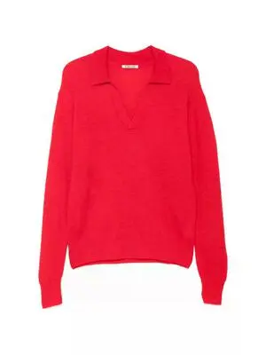 Auralee Baby Suri Knit Sweater - Red