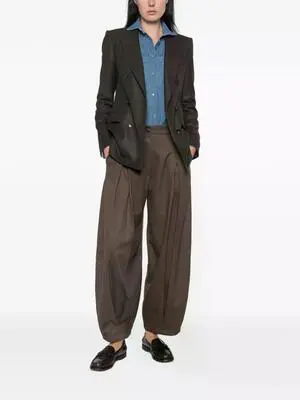 Tagliatore Double-breasted Peaked-lapel Jacket - Brown
