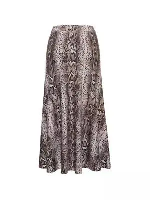 Cara Cara Sandra Snake-print Midi Skirt - Brown