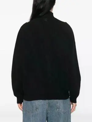 ERMANNO FIRENZE Lace-trim Ribbed-knit Sweater