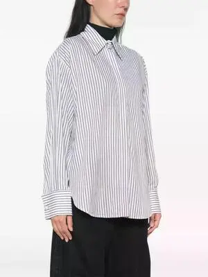 ERMANNO FIRENZE Pearl-embellished Striped Shirt