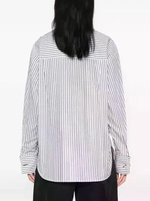 ERMANNO FIRENZE Pearl-embellished Striped Shirt
