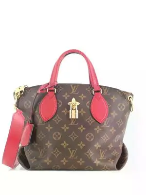 LOUIS VUITTON Flower Zipped Monogram Canvas Pm Tote Bag