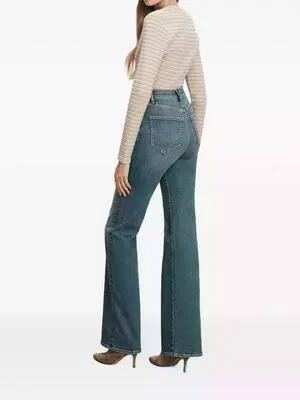Veronica Beard Crosbie Wide-leg Jeans - Blue