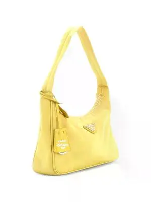 Prada Re-edition 2000 Tessuto Mini Hobo Bag - Yellow