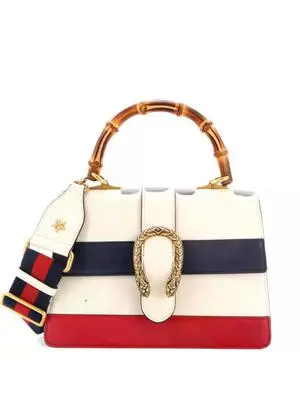 Gucci Dionysus Bamboo Top Handle Bag Colorblock Leather Medium Satchel - Multicolour