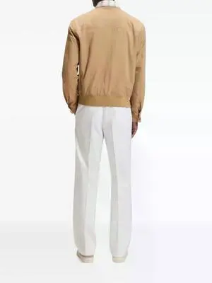 BOSS Check-pattern Zip-up Bomber Jacket