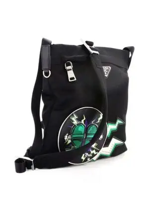 Prada Frankenstein Messenger Bag Printed Tessuto Crossbody Bag