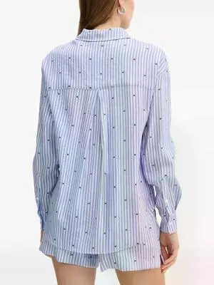SILVIAN HEACH Masia Striped Logo-print Shirt