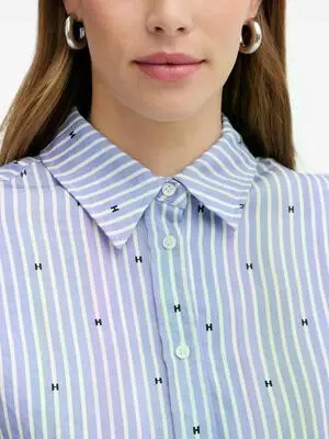 SILVIAN HEACH Masia Striped Logo-print Shirt