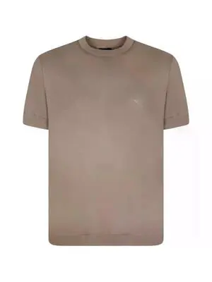 Emporio Armani Travel Essential Lyocell Blend Jersey T-shirt - Neutrals