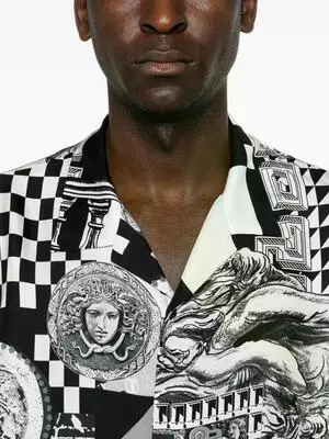Versace Medusa Collage Silk Shirt
