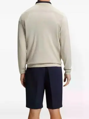 BOSS Textured-panel Raglan-sleeve Sweater