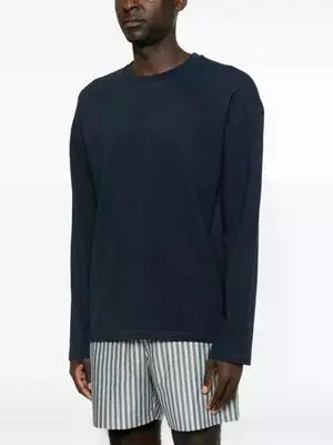 JIL SANDER Logo-embroidered Long-sleeve T-shirt - Blue