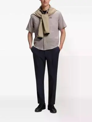BOSS Check-print Short-sleeve Shirt