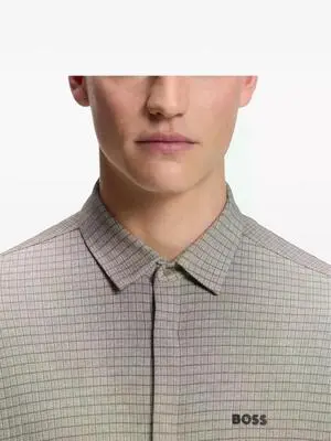 BOSS Check-print Short-sleeve Shirt