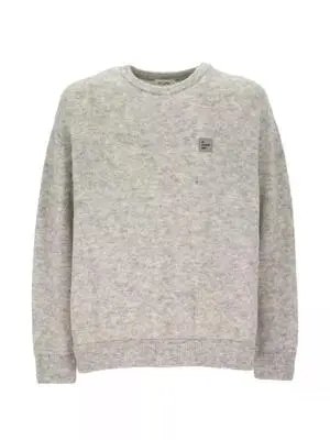 American Vintage Vitow Logo-patch Knitted Sweater - Grey