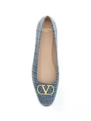 Valentino Garavani Vlogo Signature Ballet Flats - Blue