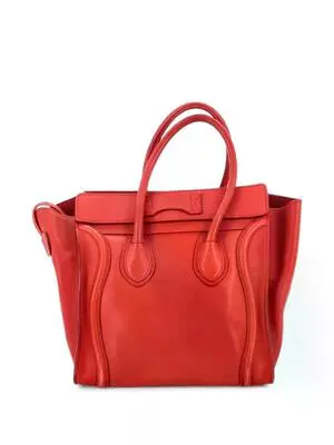 Celine Luggage Bag Smooth Leather Micro Tote Bag